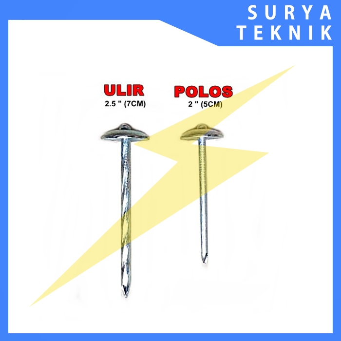 Jual Paku Asbes Ulir - Paku Seng - Paku Payung 2.5" (7cm) - 2" (5cm ...