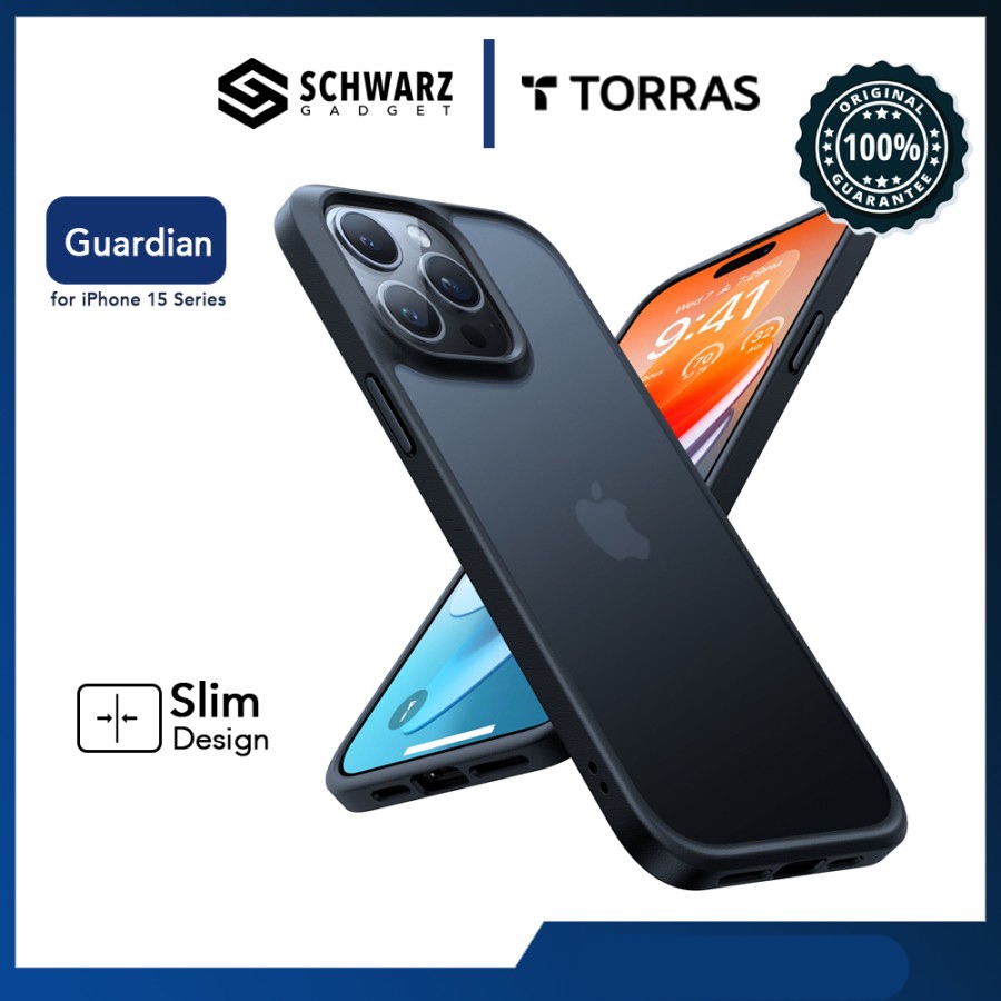 Jual Torras Guardian Matte Transparent Case iPhone 15 Pro Max Plus Slim ...