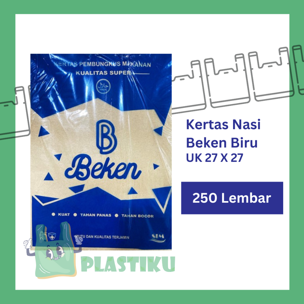 Jual Kertas Nasi Beken Biru Uk27 250 Lembar | Shopee Indonesia
