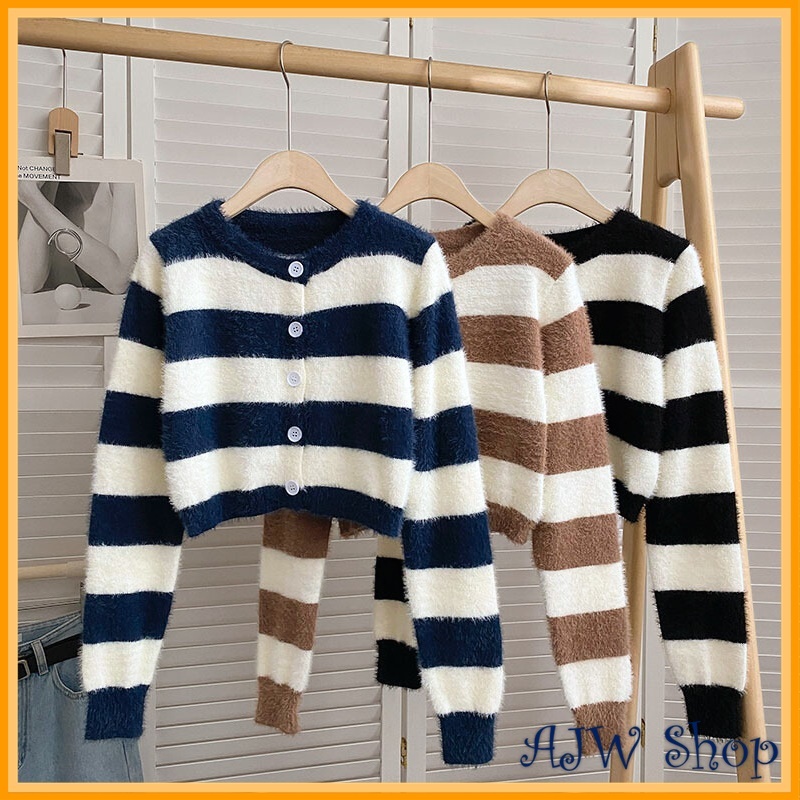Jual AJW Cardigan Korean Style Premium Rajut Import Kekinian Elegan dan Mewah WAE | Cardigan ...