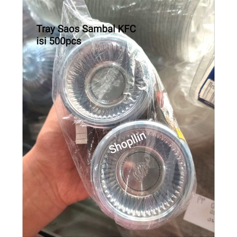 Jual ( 500pcs ) Tray Mika Sambal Saos fried chiken Tebal / piring ...
