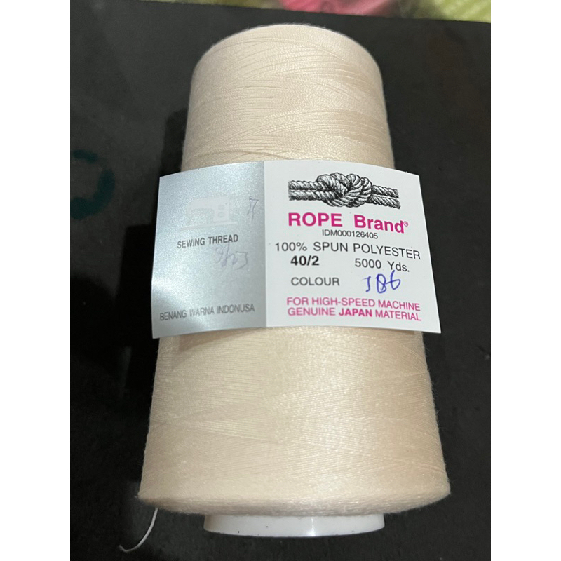 Jual benang jahit 40/2 ( 5000 yards ) merk ROPE WARNA 165 - 210 ...