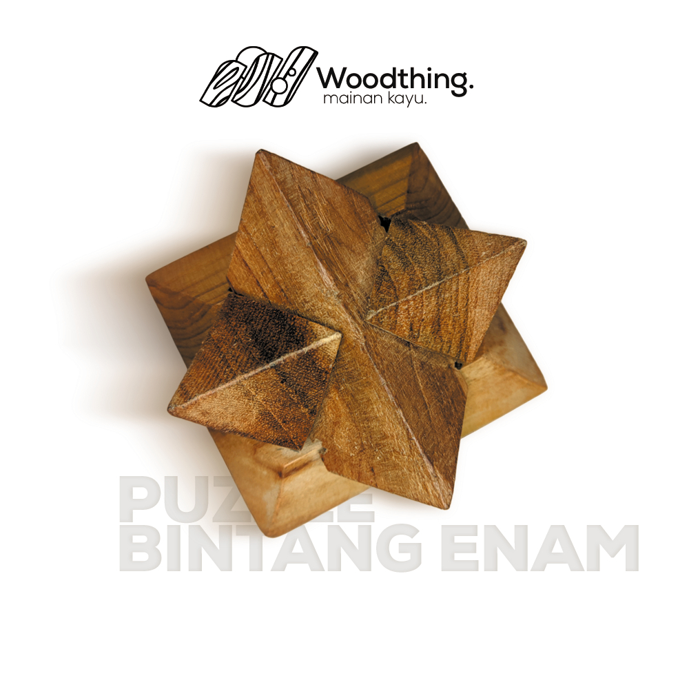 Jual MAINAN RUBIK BINTANG 6 KAYU - Puzzle Kayu Enam Komponen - Wooden ...
