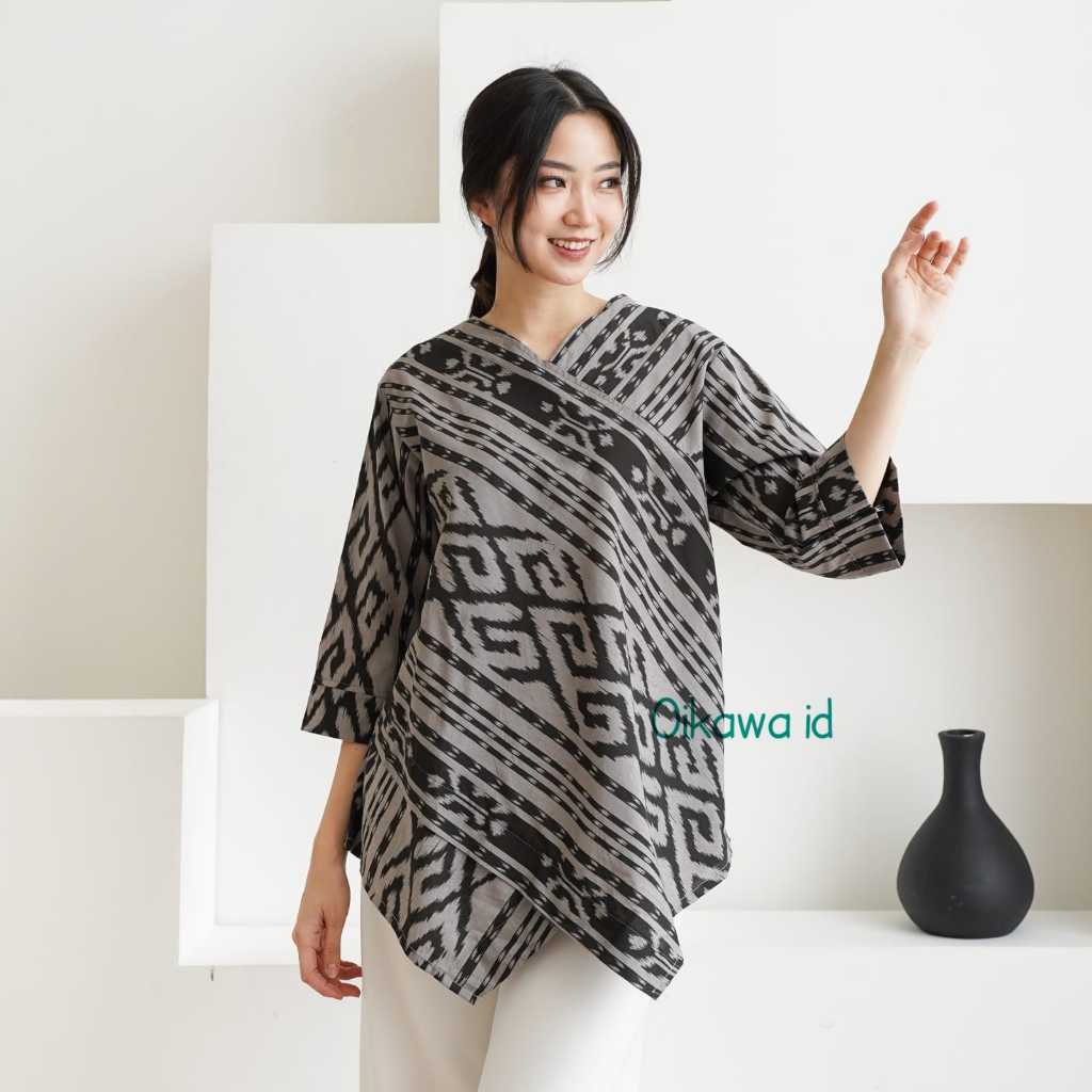 Jual Blouse Batik Motif Songket XXL Jumbo | Blouse Batik Etnik | Shopee ...