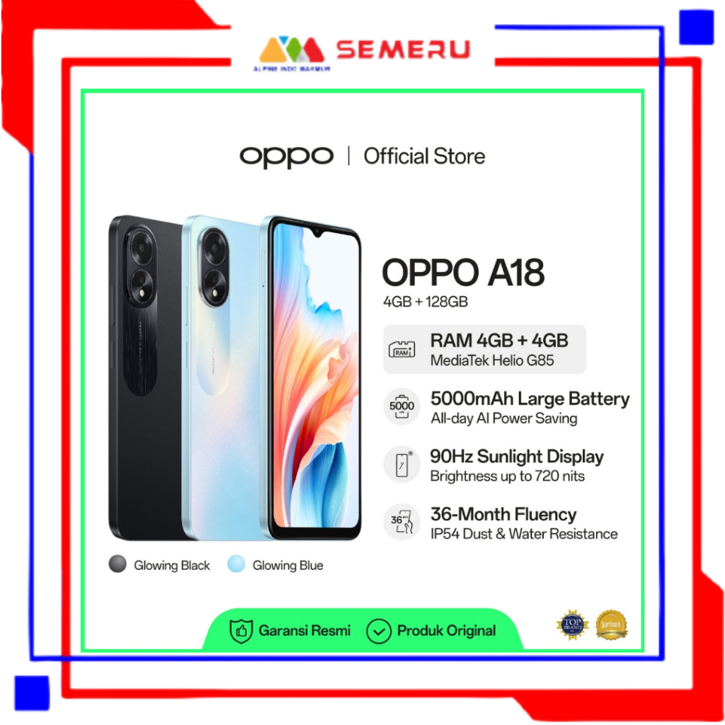 Jual OPPO A18 RAM 4+128 BARU 100% ORIGINAL | Shopee Indonesia