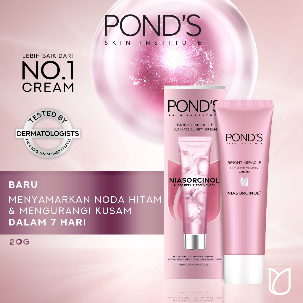 Jual POND'S Bright Miracle Ultimate Clarity Niasorcinol Cream 40G | Shopee Indonesia