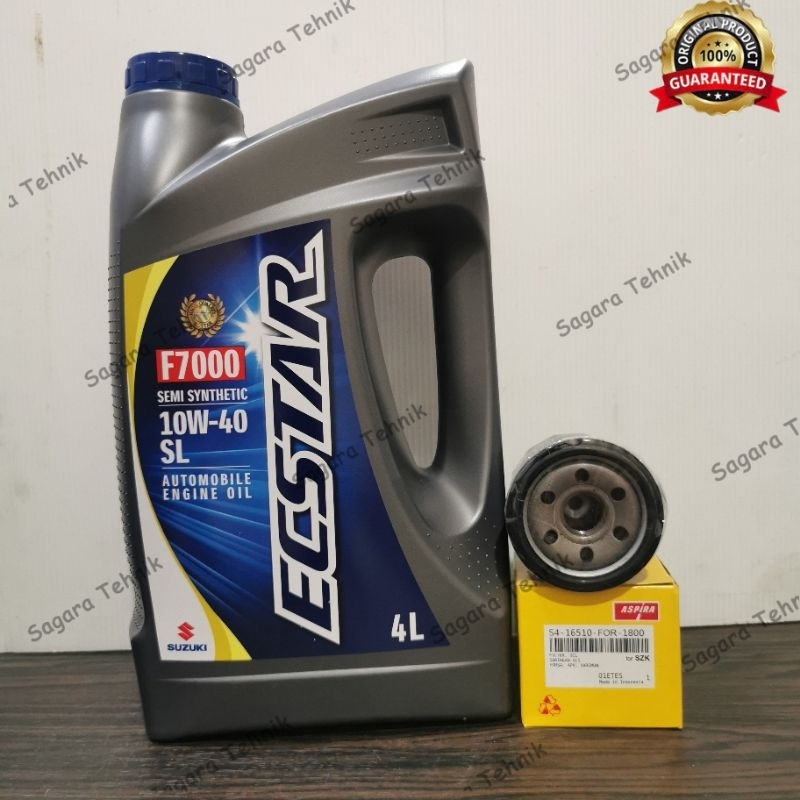Jual PAKET OLI + FILTER OLI ECSTAR SGO 4LITER APV KARIMUN FORZA FUTRA ...