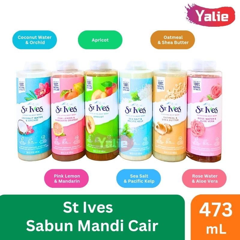 Jual ST IVES Body Wash Apricot/Sea Salt Pacific Kelp/Rose Water Aloe ...