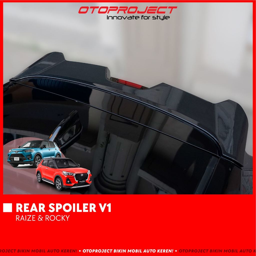 Jual Otoproject - Rear Spoiler Raize / Rocky 2021 V1 | Shopee Indonesia