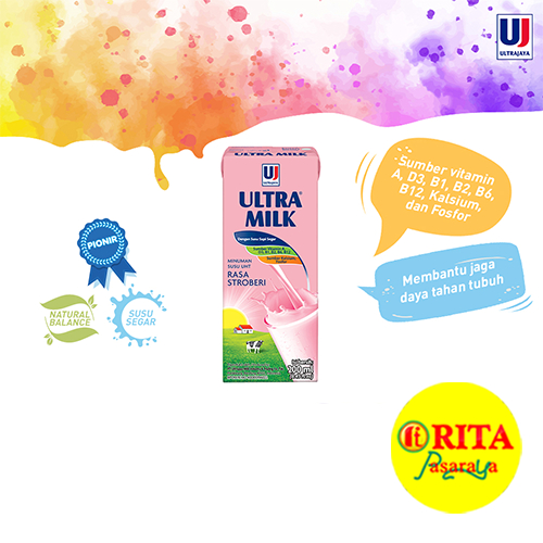 Jual Ultra Milk Susu UHT Rasa Stroberi 200 Ml | Shopee Indonesia