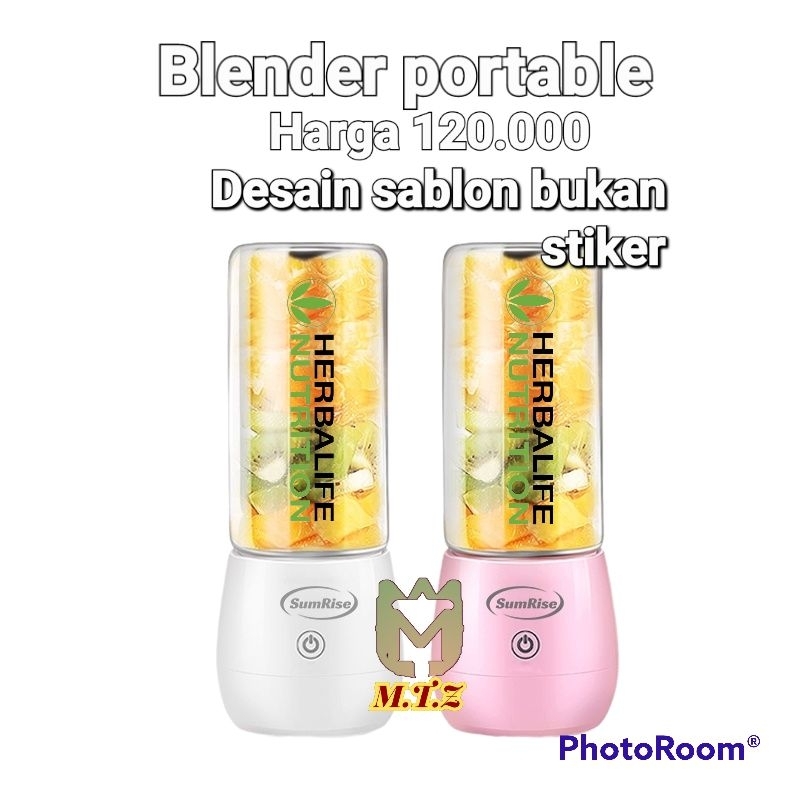 Jual BLENDER PORTABLE LOGO COSTUM H3RB4LIF3 | Shopee Indonesia