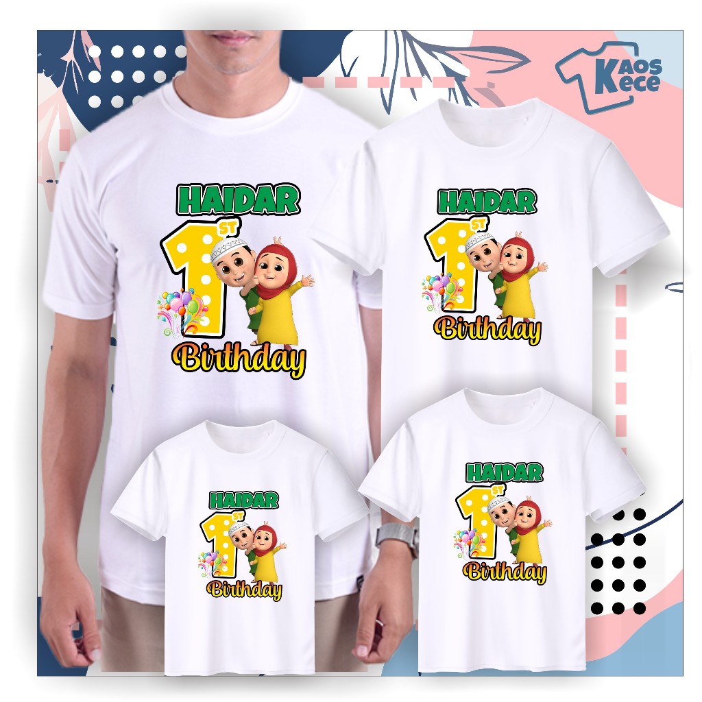 Jual Kaos Ulang Tahun Couple Keluarga Baju Ultah Family gratis sablon ...