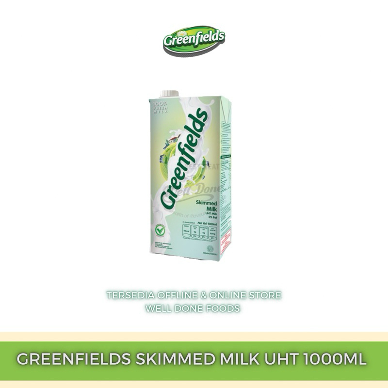 Jual Greenfields UHT Skimmed Milk 1000ml | Shopee Indonesia
