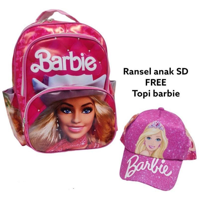 Jual Tas Ransel Anak Sekolah SD Karakter Barbie Free Topi Barbie/Tas ...