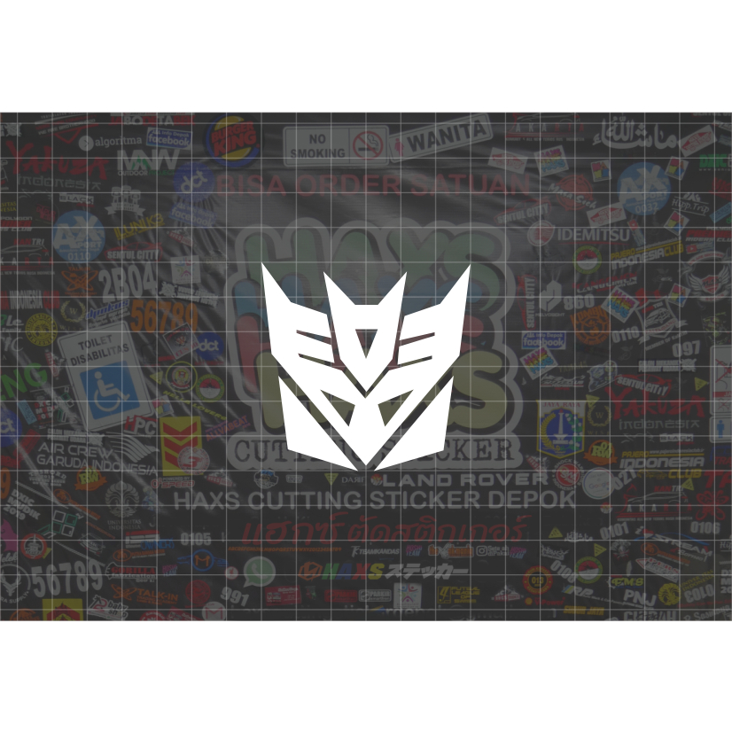Jual Cutting Sticker Decepticon Ukuran 6 cm untuk motor mobil | Shopee ...