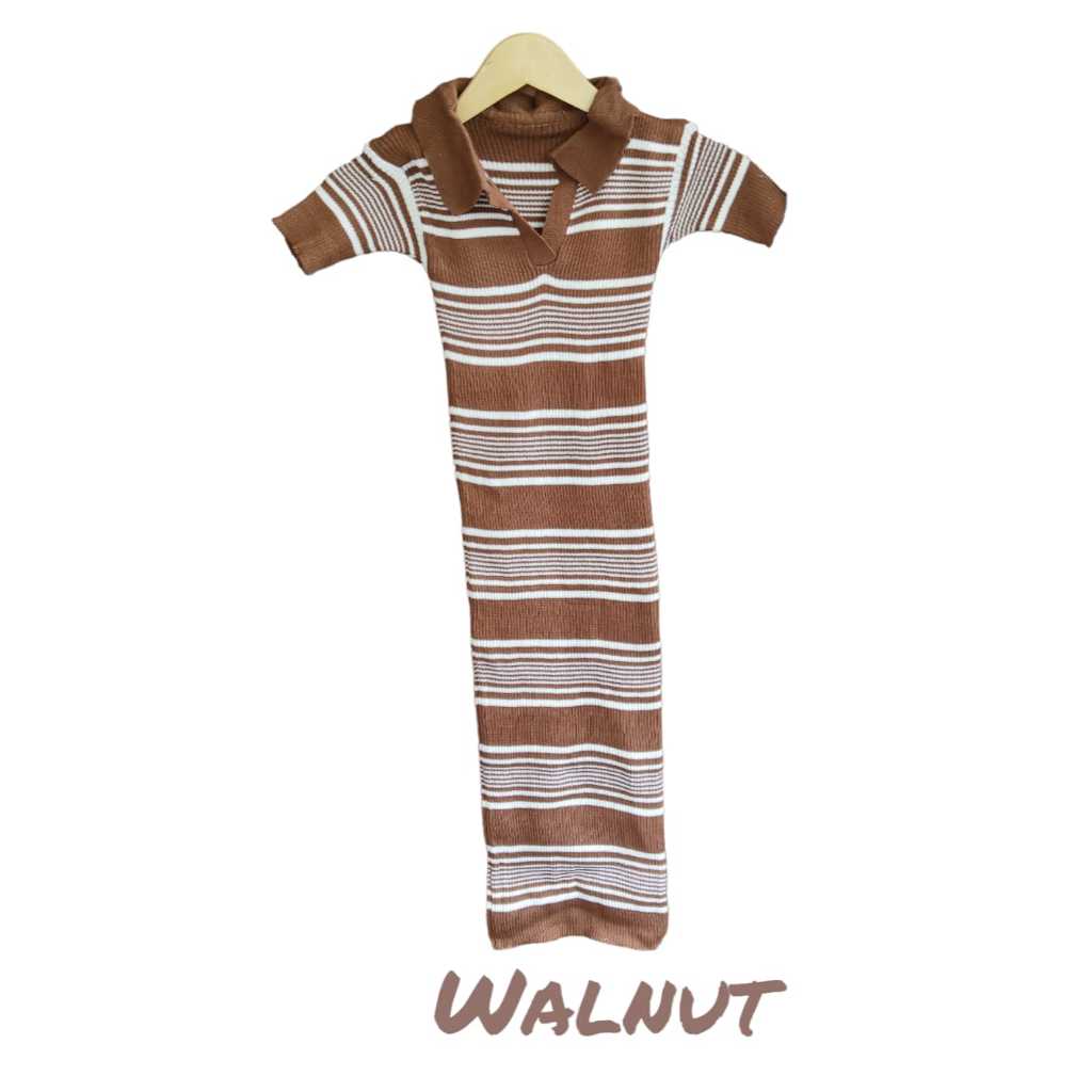 Jual Dress Rajut Wanita Iisaii - Mini Dress Perempuan Terbaru Motif Salur | Shopee Indonesia