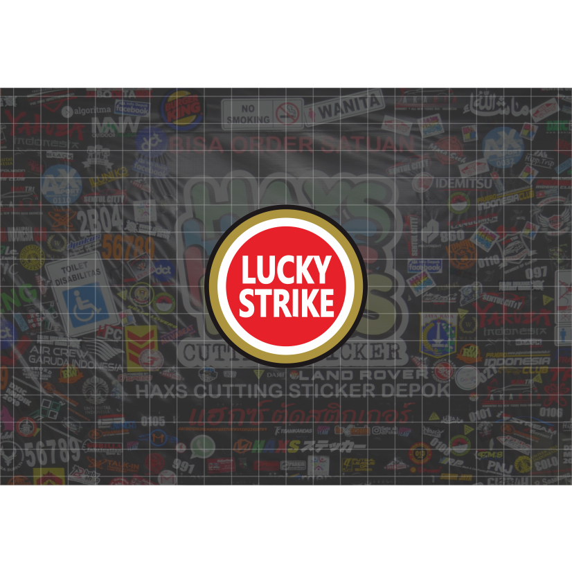 Jual Cutting Sticker Lucky Strike Ukuran 6 cm untuk motor mobil ...