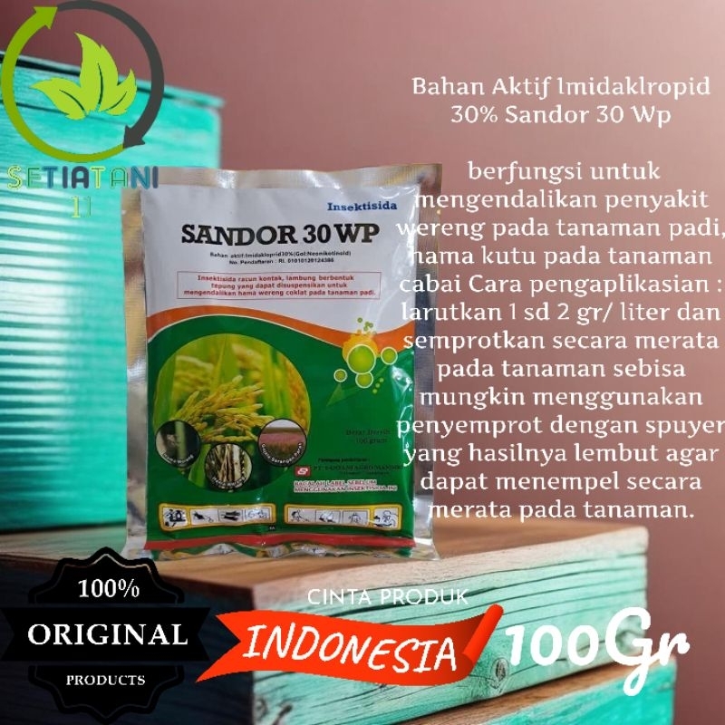 Jual Insektisida Sandor 30WP Mengendalikan Penyakit Wereng Kemasan 100Gram | Shopee Indonesia