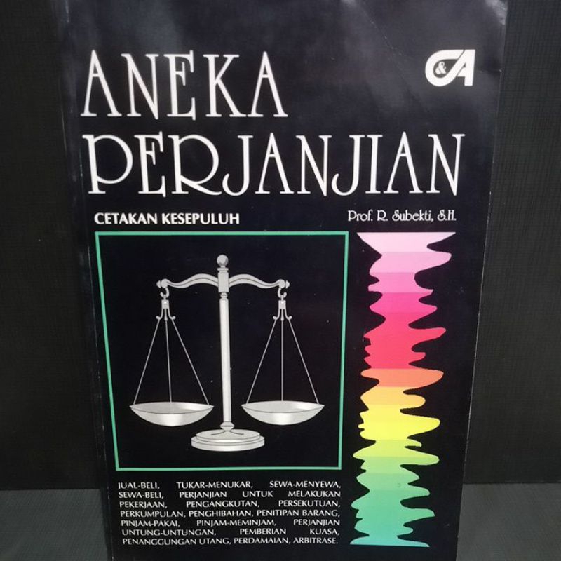 Jual Buku Original ANEKA PERJANJIAN - Prof. R. Subekti, S.H | Shopee ...