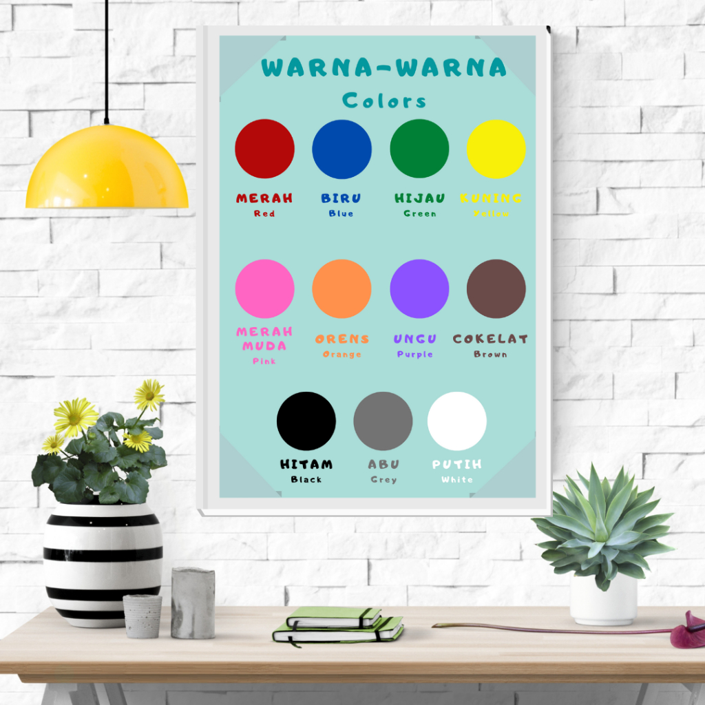 Jual POSTER EDUKASI ANAK BELAJAR MENGENAL WARNA | Shopee Indonesia