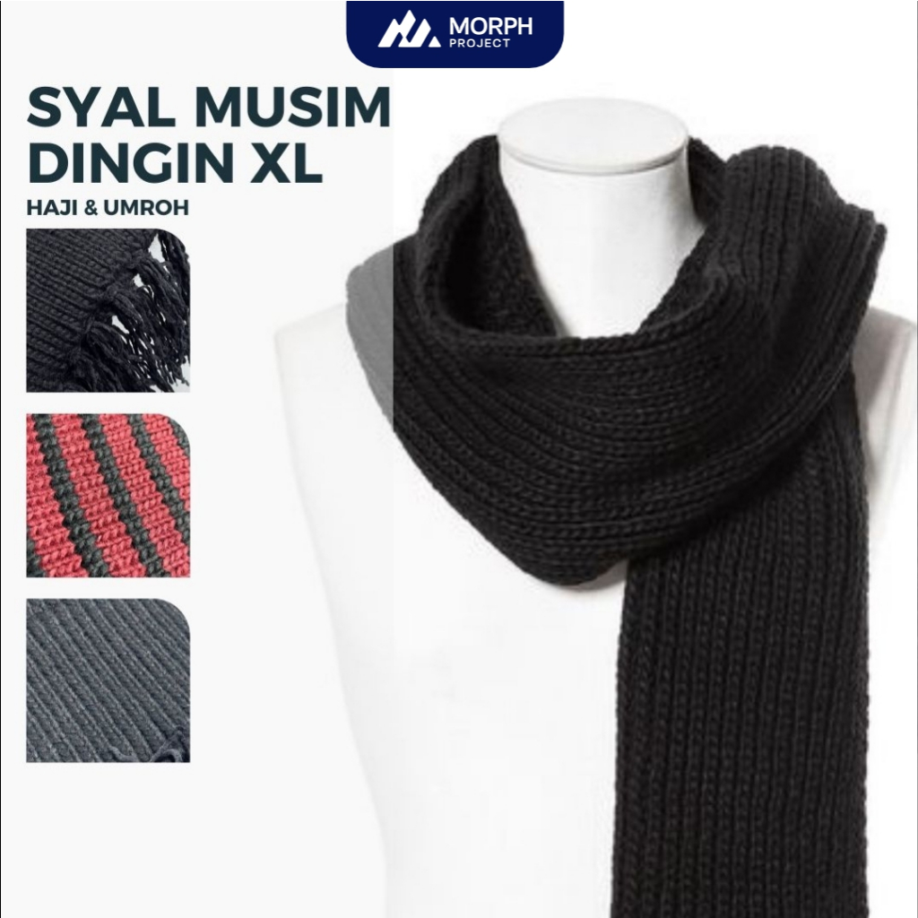 Jual Morph Project - Syal Leher Rajut tebal Ukuran Sedang Unisex ...