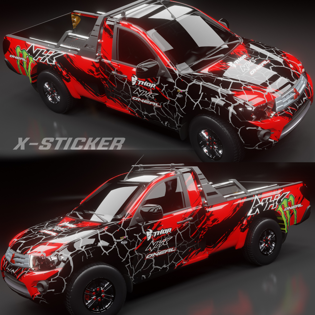 Jual sticker decal full body hilux trton | Shopee Indonesia