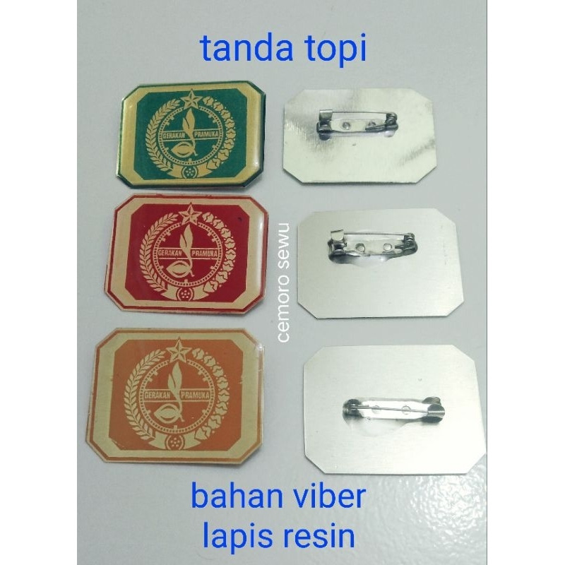 Jual Tanda topi pin tatop baret bahan viber lapis resin siaga ...