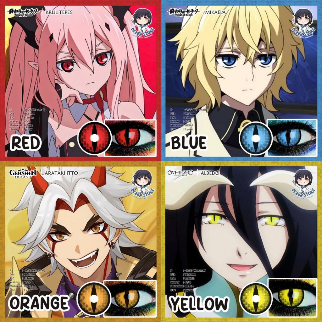 Jual softlens cosplay Halloween motif ular / devil / drakula warna ...