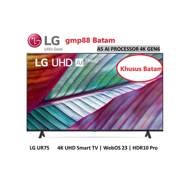 Jual TV LG SMART TV 50 INCH UHD 4K 2023 UR7500 AI THINQ GARANSI [ BATAM | Shopee Indonesia