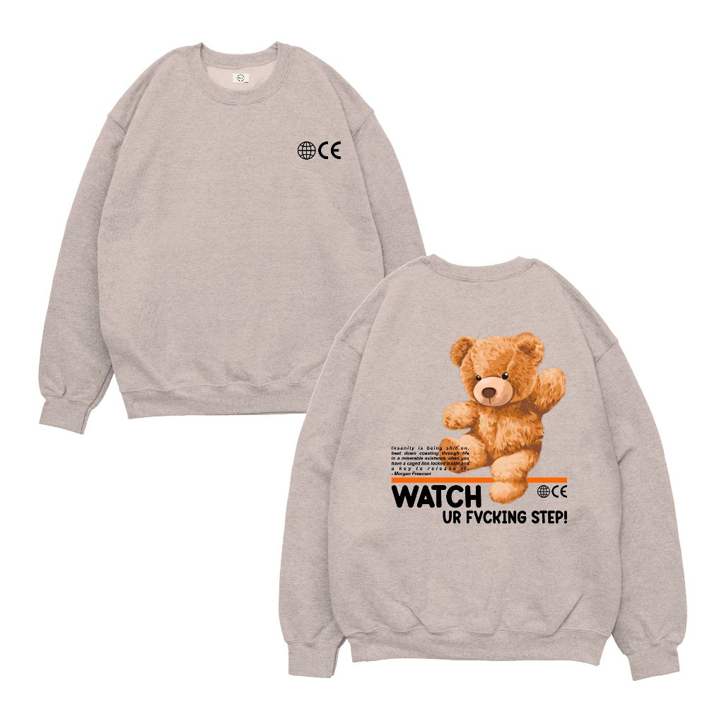 Jual THXU - Sweater Crewneck Teddy Watch Ur Step M - XXL ( Pria ...