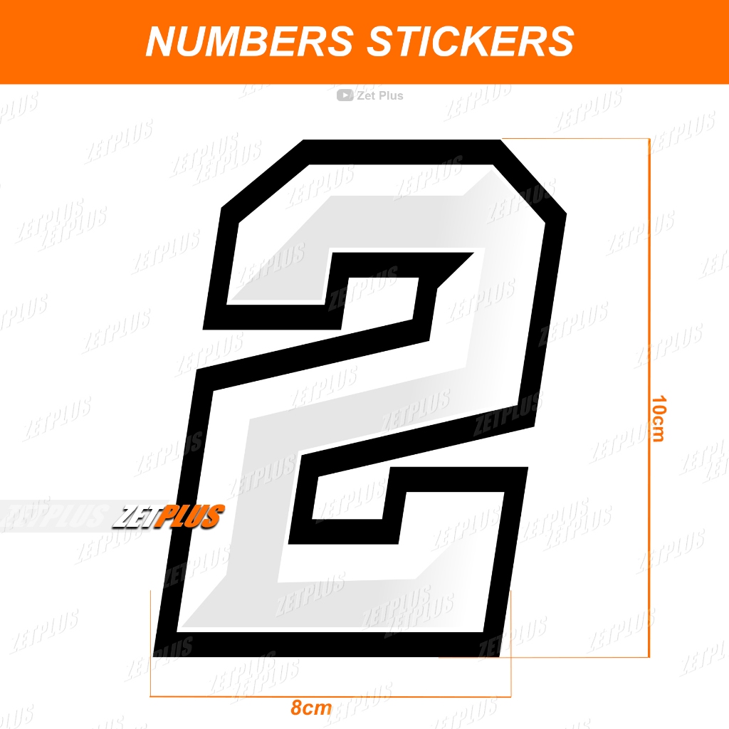 Jual STIKER ANGKA RACING /sticker 1 2 3 4 5 6 7 8 9 0/motor cross MX ...