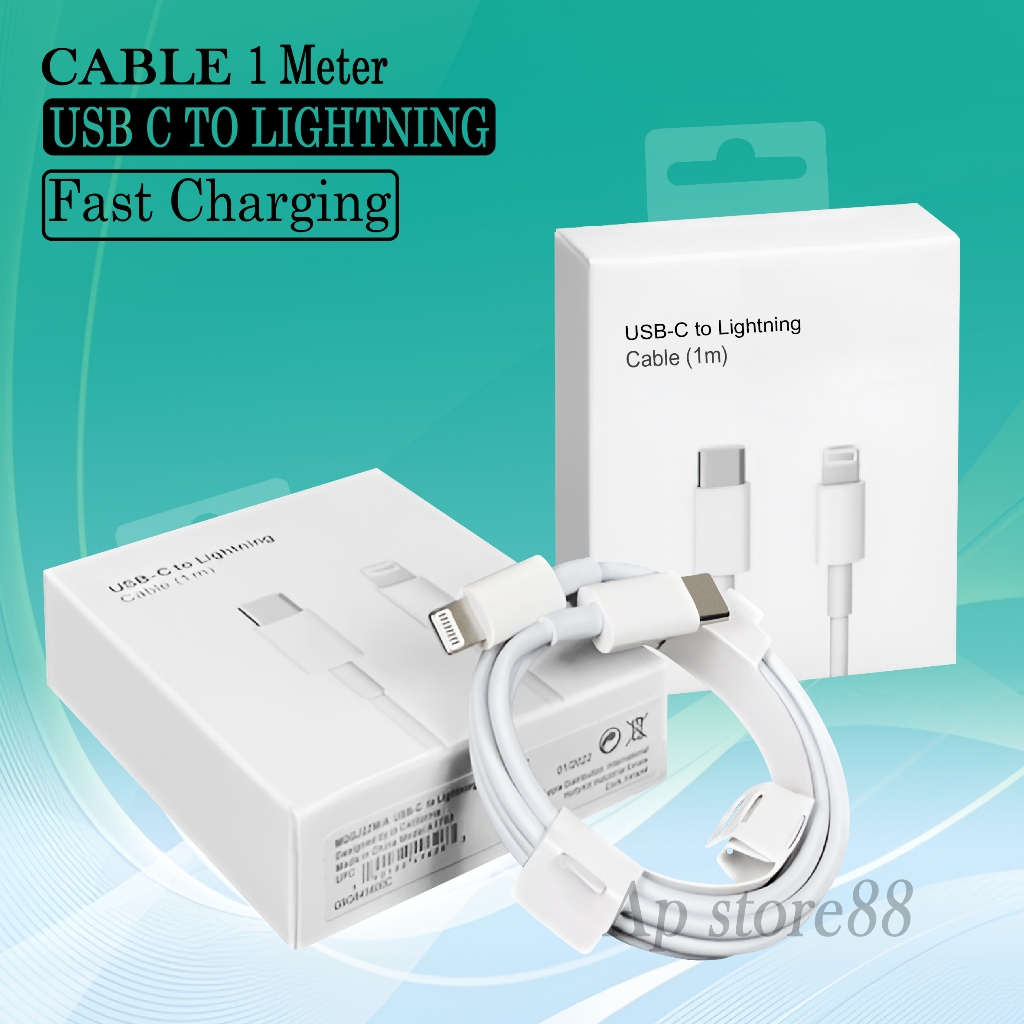 Jual Kabel Data IP USB C to Lightning 1M/Adaptor Charger Fast Charging ...