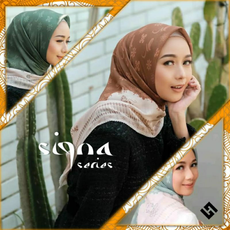 Jual Hijab Segi Empat Signa Series Voal Premium Laser Cut Shopee