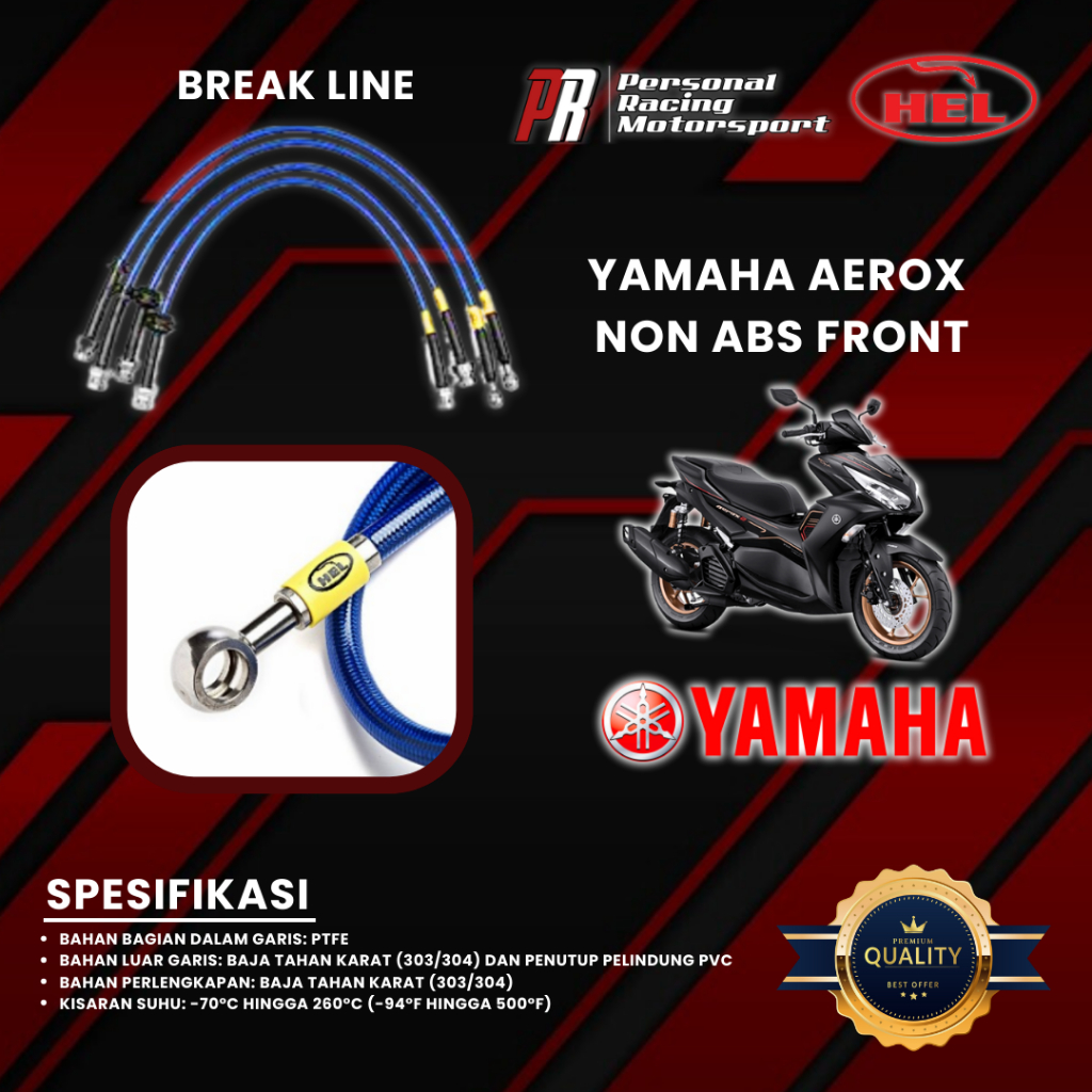 Jual Selang Rem Brake Line Racing HEL ( YAMAHA AEROX NON ABS ) | Shopee Indonesia