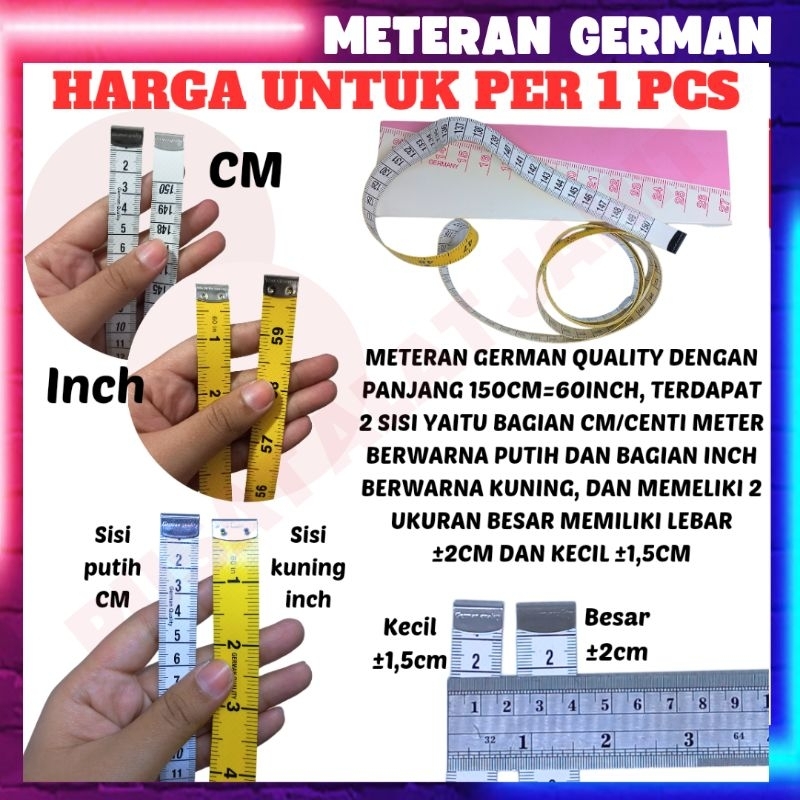 Jual ORIGINAL ALAT UKUR METERAN KAIN BAJU BADAN TUBUH BESAR GERMAN ...