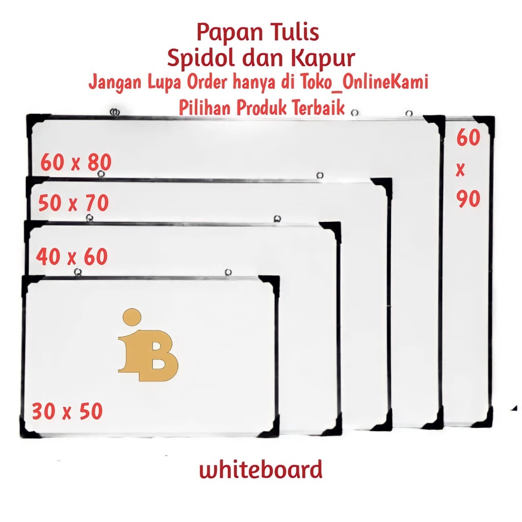 Jual Papan Tulis 60x90cm Spidol dan Kapur Whiteboard / Blackboard ...
