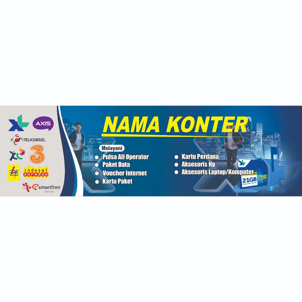Jual Cetak Spanduk Konter Pulsa ( Banner Pulsa ) | Shopee Indonesia