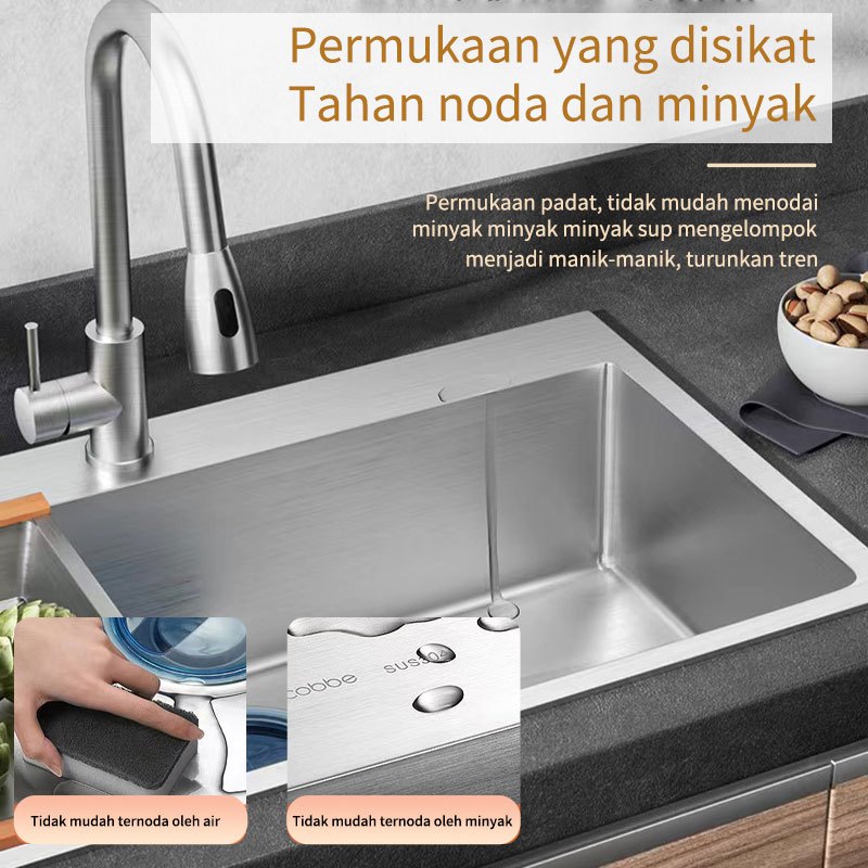 Jual SUS 304 Paket Komplit Kitchen Sink 6045/8245 Wastafel Dapur ...