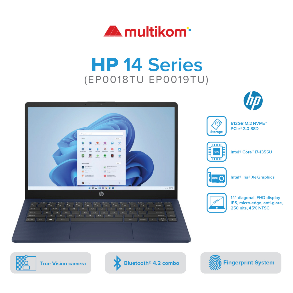 Jual NB HP 14-EP0018TU EP0019TU i7-1355U 16GB 512GB 14" FHD IPS OHS W11 ...
