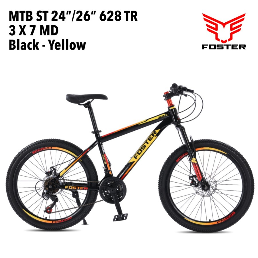 Jual Sepeda gunung 24 inch mtb foster bisa buat anak remaja dan dewasa rem cakram 21 speed sni ...
