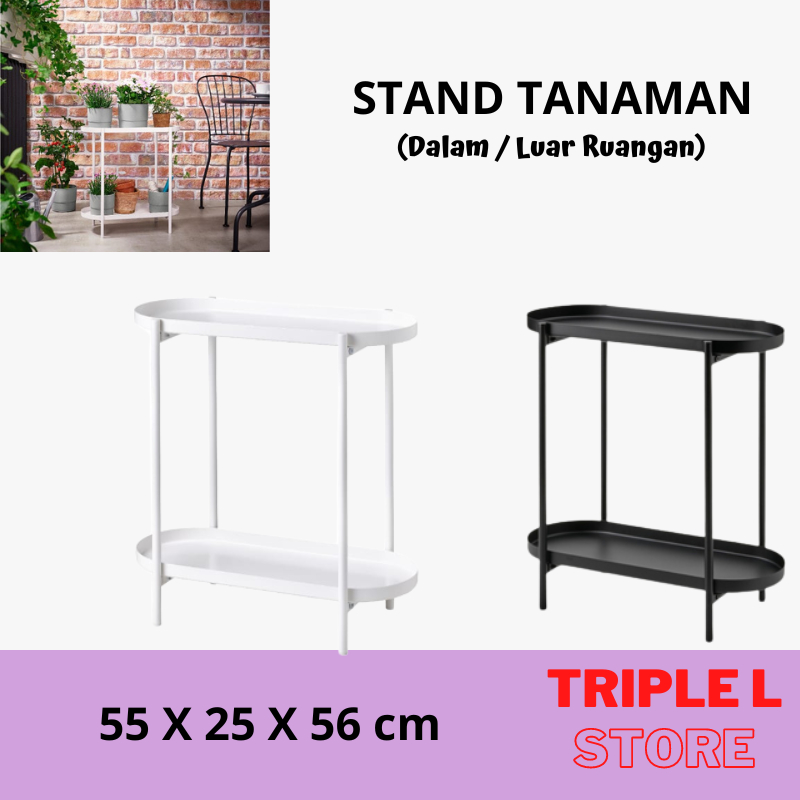 Jual OLIVBLAD Stand Tanaman Rak Tempat Tanaman Bunga Hias 2 Susun 55x25 ...