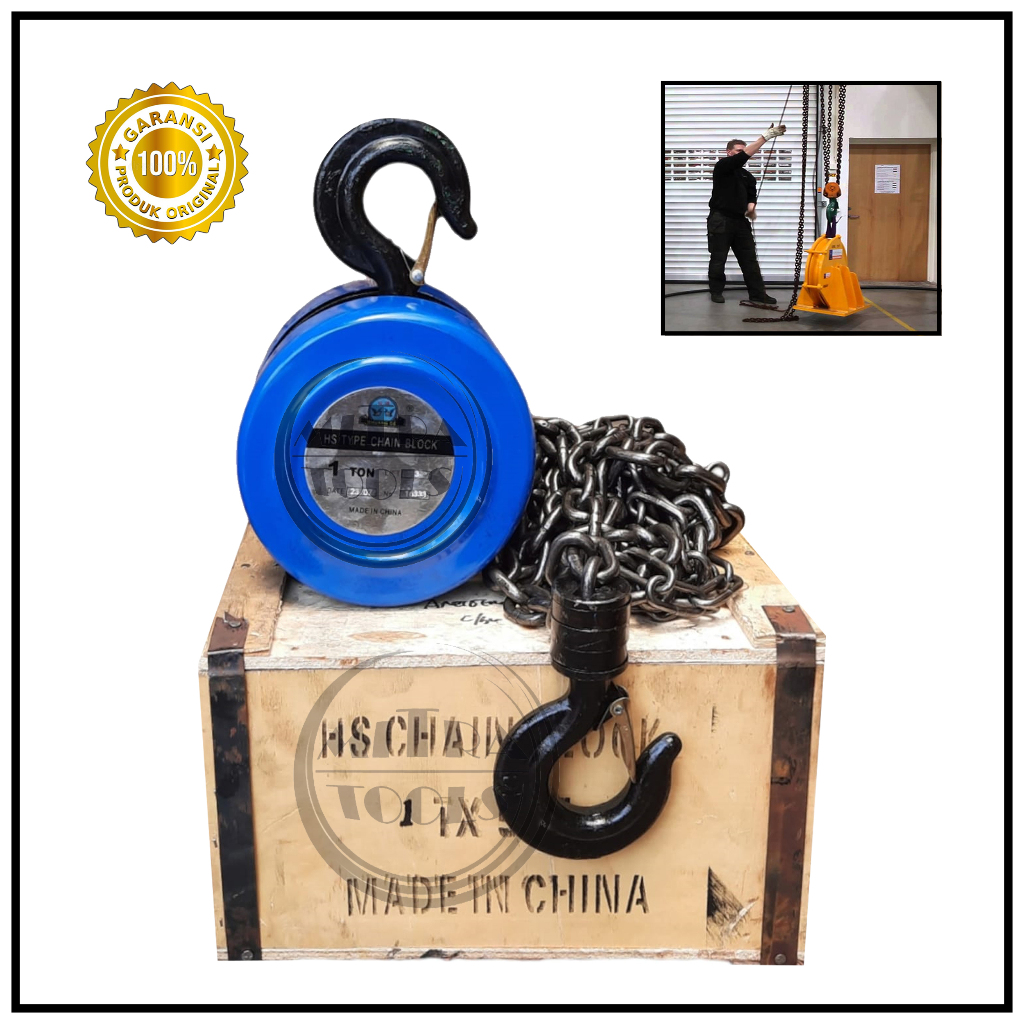Jual SHUANG GE Chain Block Hoist Katrol Angkut Barang 1 Ton 3 Meter 5 Meter Takel Kerekan Rantai ...