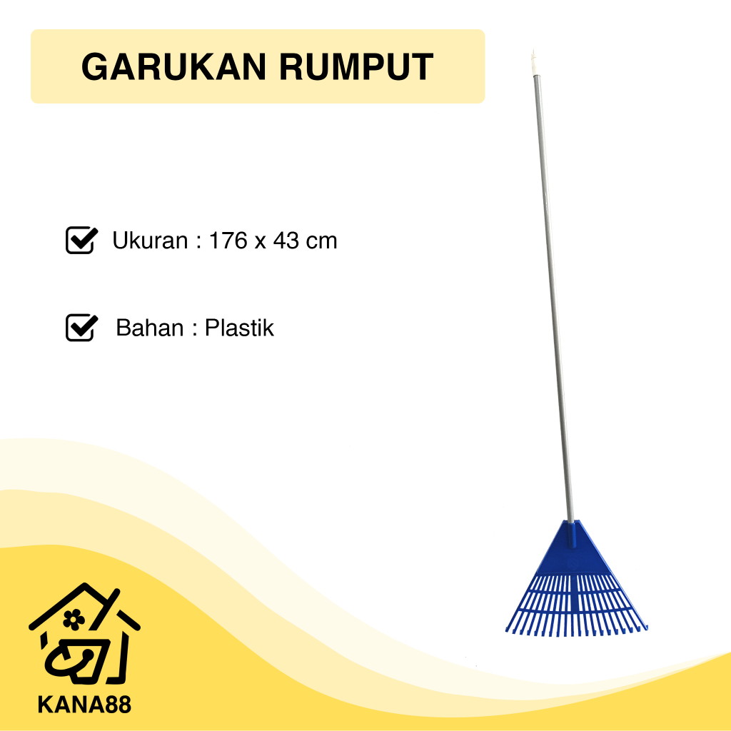 Jual Garukan Rumput Pasir Pantai Plastik Garpu Taman Kebun Sapu Daun ...