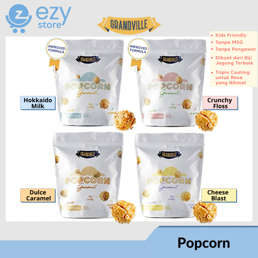 Jual Grandville Popcorn Anak / Cemilan MPASI Anak Bayi / Snack Sehat ...