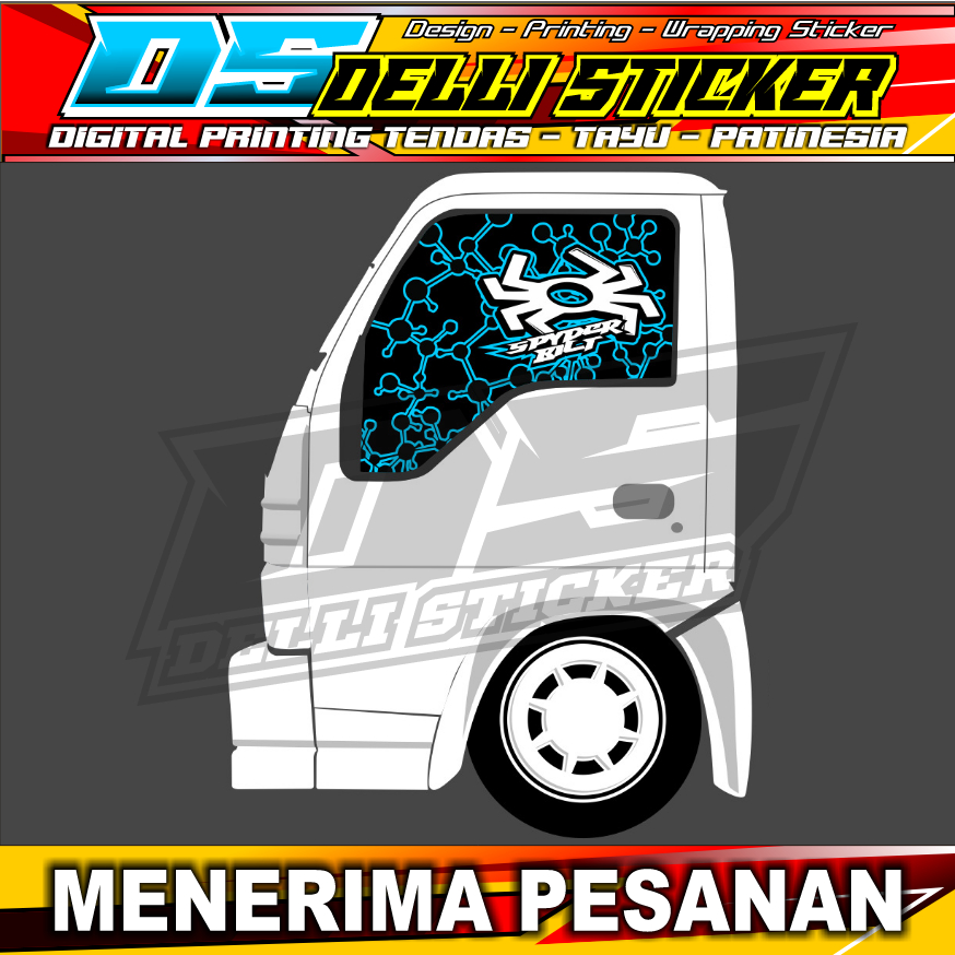 Jual Stiker Full Kaca Samping Model Jaring Spiderbilt Truk Isuzu Elf ...
