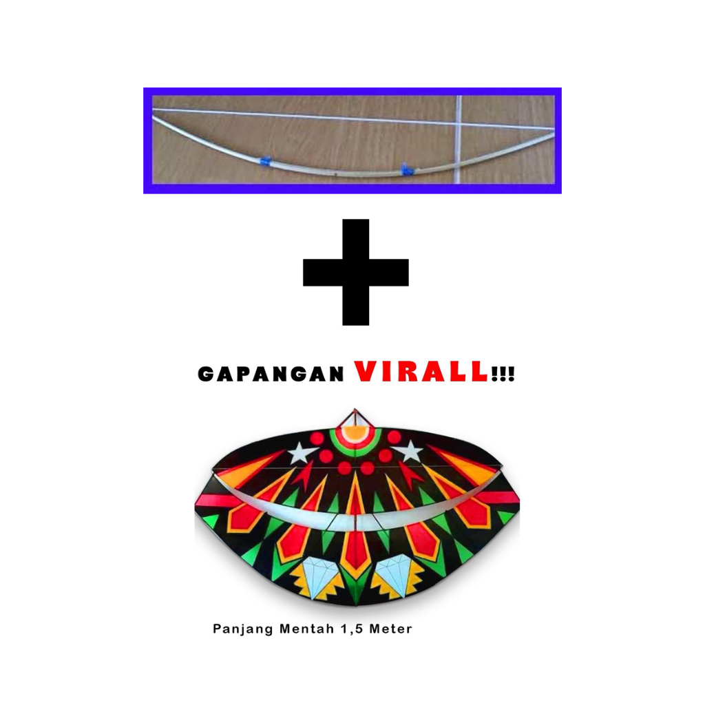 Jual Gapangan Pegon Ceper Aesthetic Rangka Layangan 1 meter 1.5 meter ...