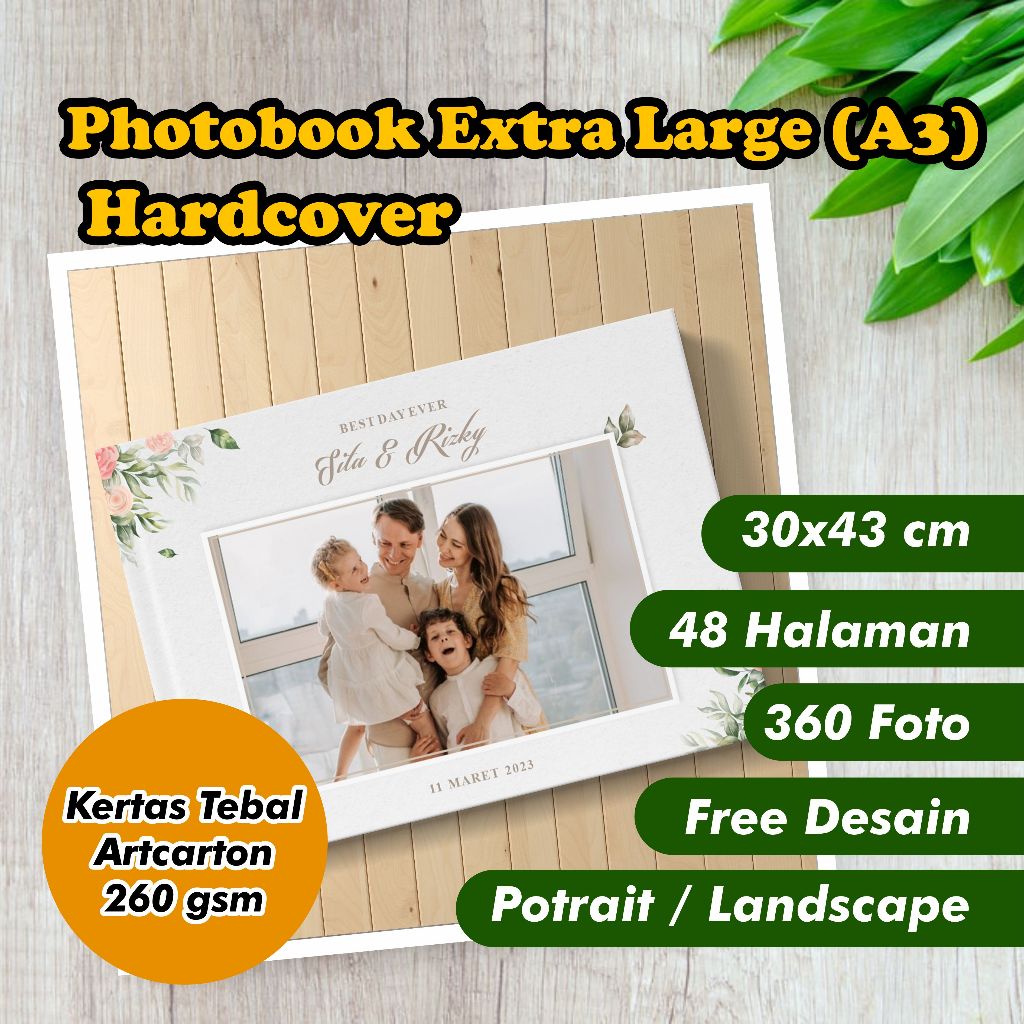 Jual Photobook XL / A3 (48 hal) - 360 FOTO - 30 x 43 cm - Hardcover ...