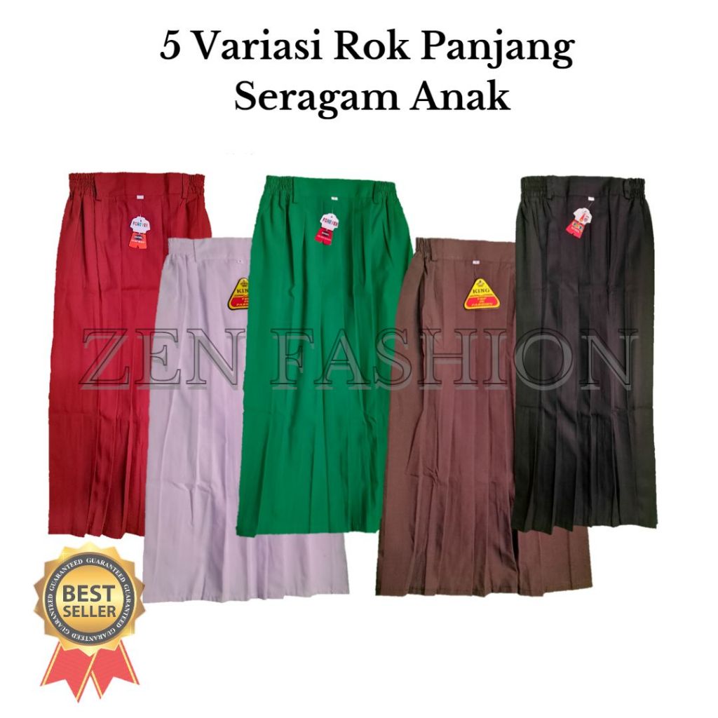 Jual Rok Rempel Sekolah Sd Panjang 5 Varian Warna | Shopee Indonesia