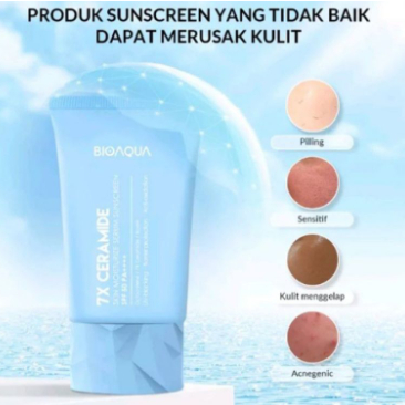 Jual COD - BIOAQUA 7X CERAMIDE SKIN MOISTURIZER SERUM SUNSCREEN SPF 50 ...