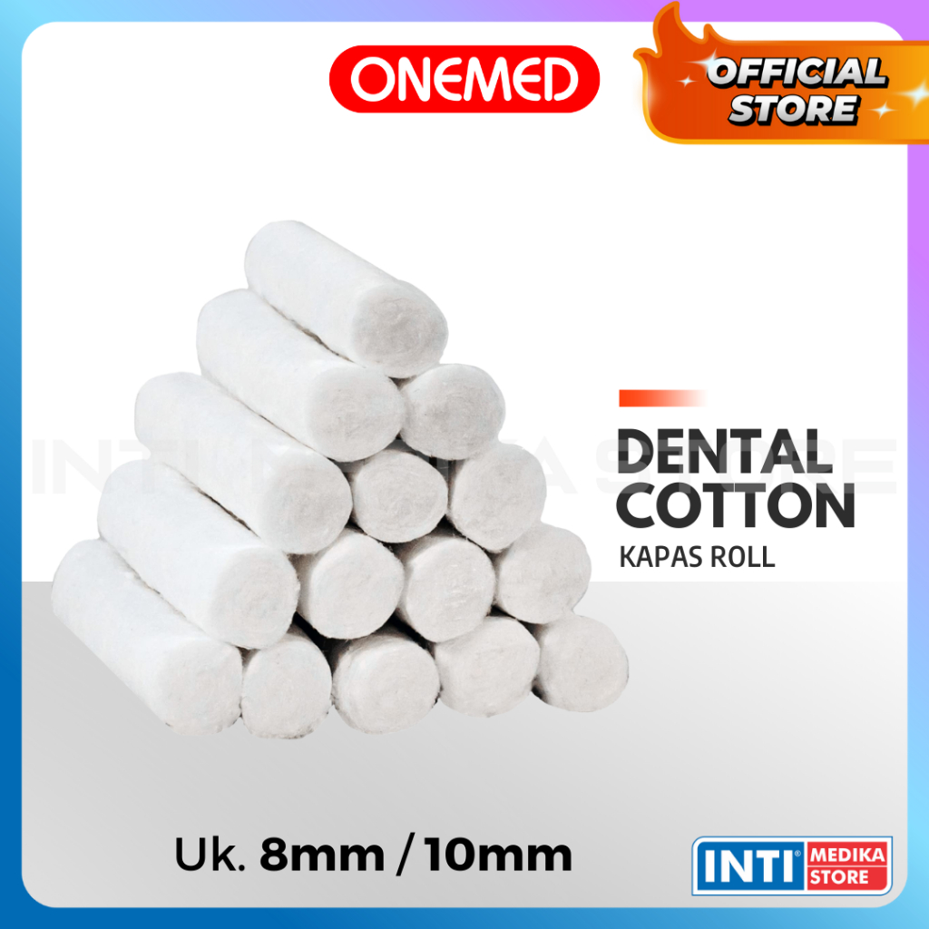Jual ONEMED - Dental Cotton Roll 8mm / 10mm | Kapas Gulung Gigi ...